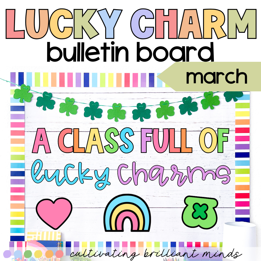 March Lucky Charms Bulletin Board Display | St. Patrick’s Day Bulletin ...
