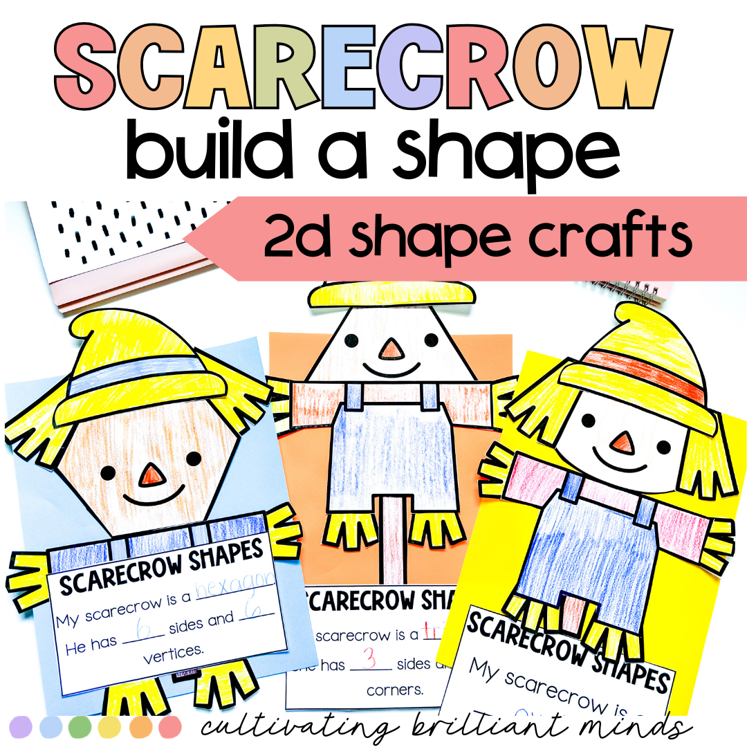 Scarecrow 2D Shape Craft | Fall | Build A Shape Craft - Cultivating ...
