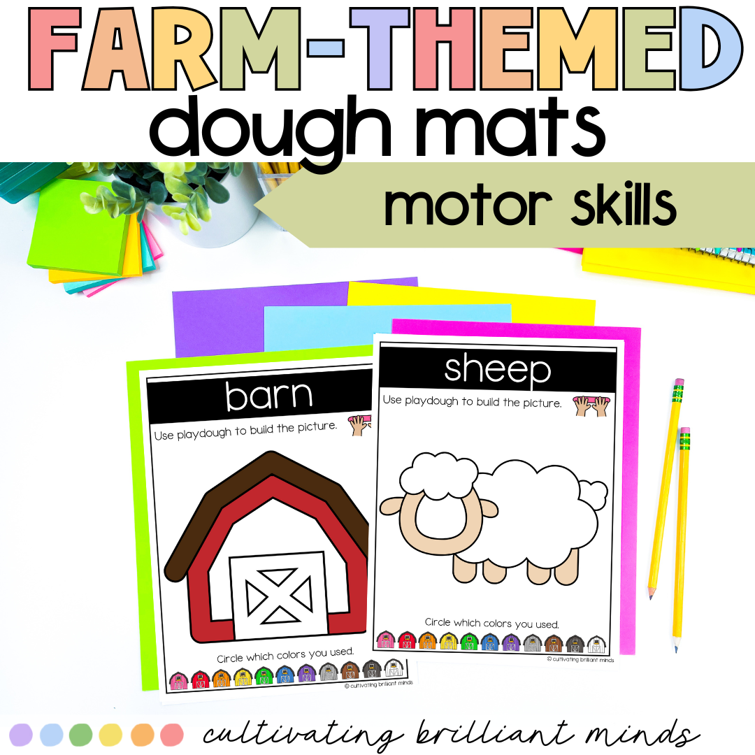 Farm Dough Mats | Dough Mats | Fine Motor Skills | Farm Animals ...