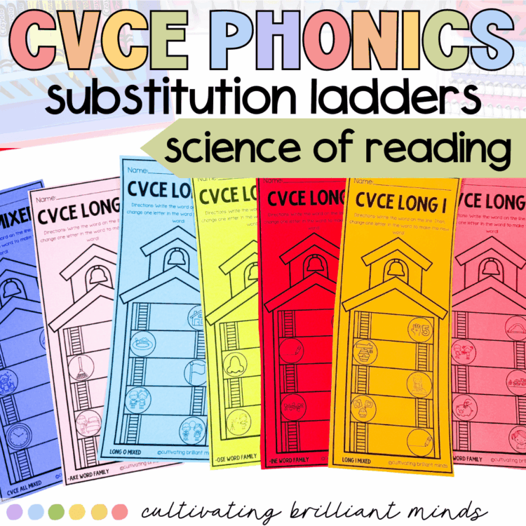 CVCE Phonics Ladders | Phoneme Substitution | CVCE Worksheets | Long ...