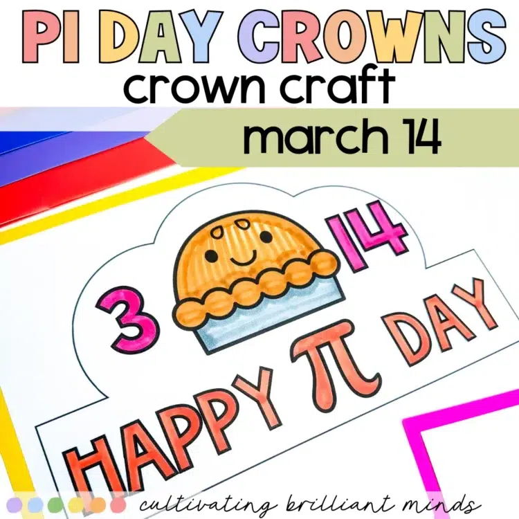 Pi Day Crown Crafts Pi Day Activities Kindergarten First Grade Crown ...
