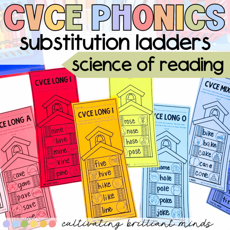 CVCE Phonics Ladders | Phoneme Substitution | CVCE Worksheets | Long ...