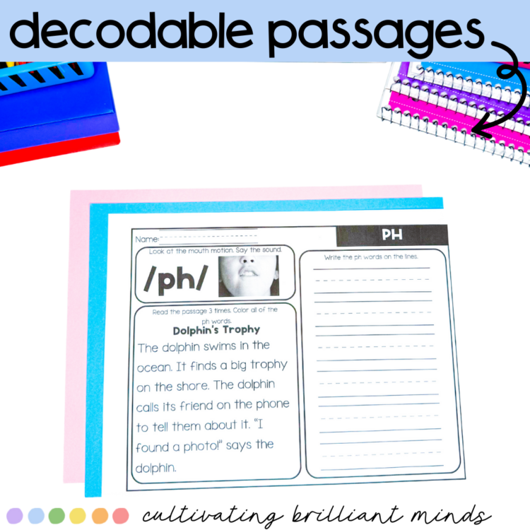PH Digraph Decodable Reading Passages w/ Comprehension Questions SoR ...