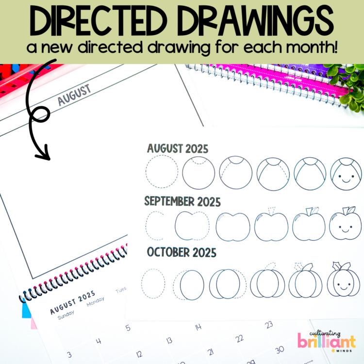 Mother’s Day Editable Parent Gift Directed Drawing Calendar 2026-27 ...