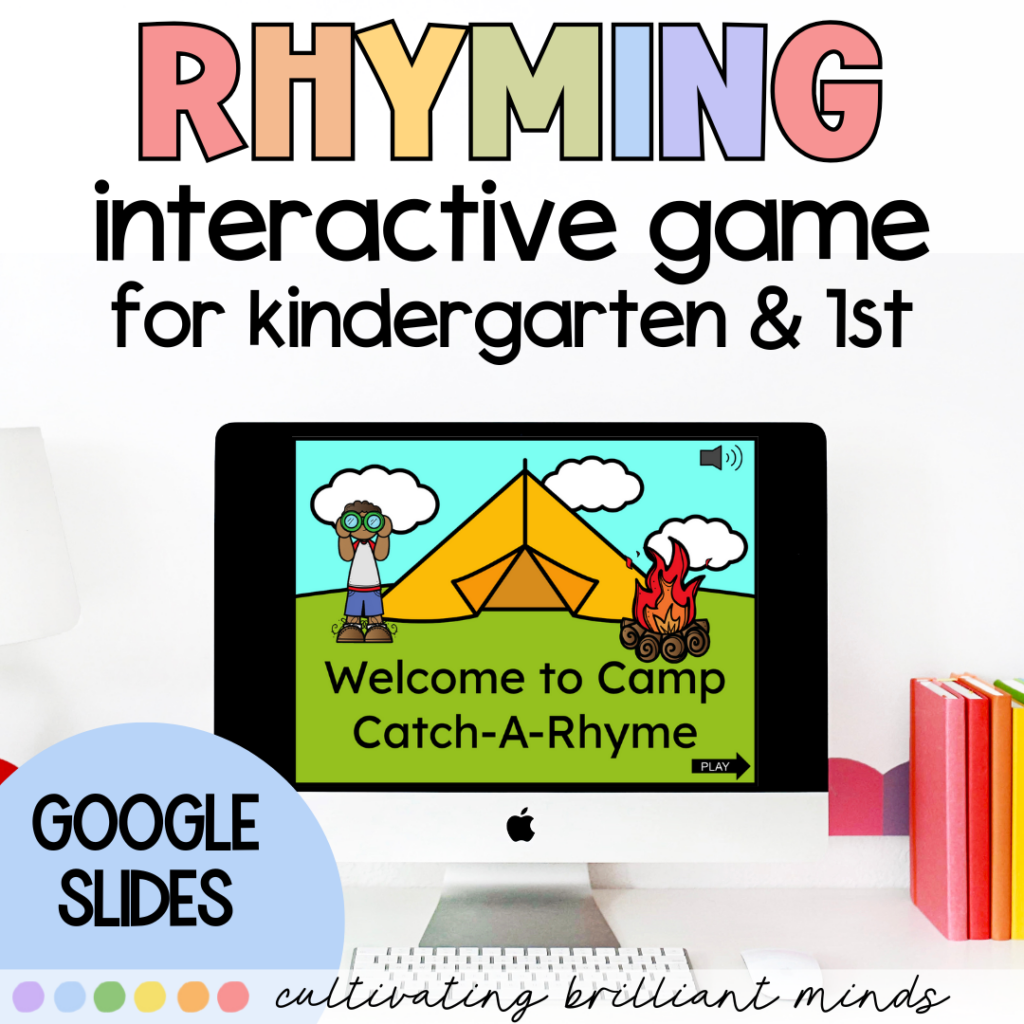 Digital Rhyming Words Interactive Game Google Slides Rhyming Activities ...