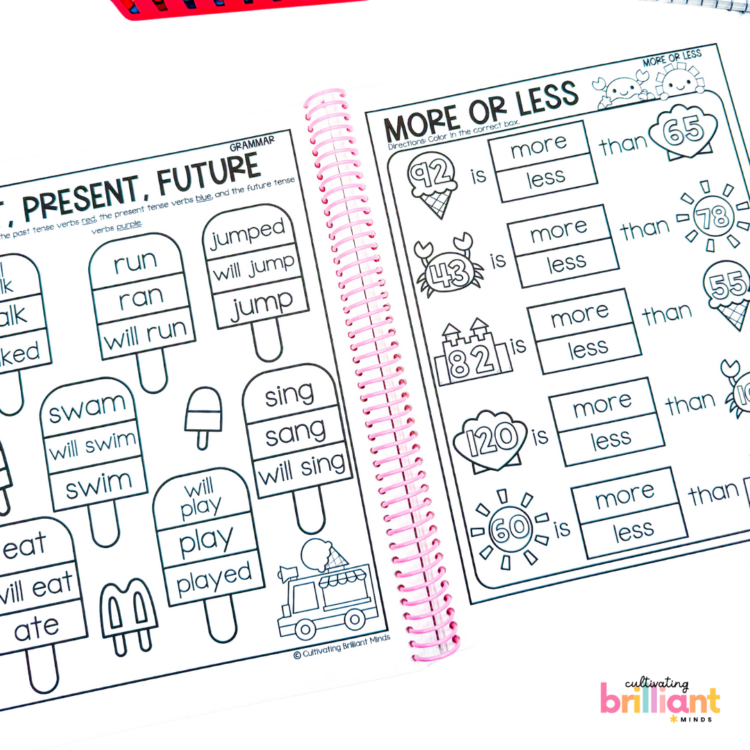 First Grade Summer Review Packet Worksheets 1st Grade End of the Year ...