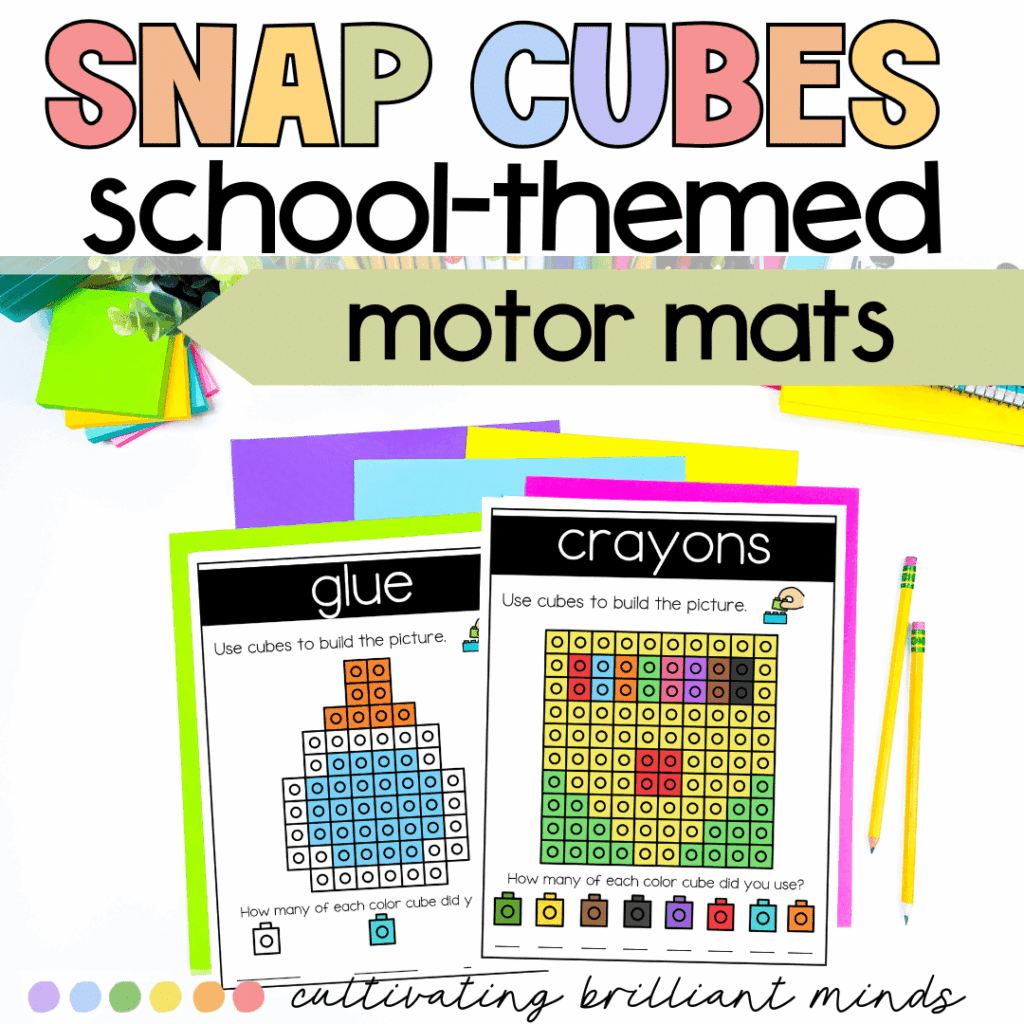 Back to School Snap Cube Mats | Fine Motor Skills | School Supplies ...
