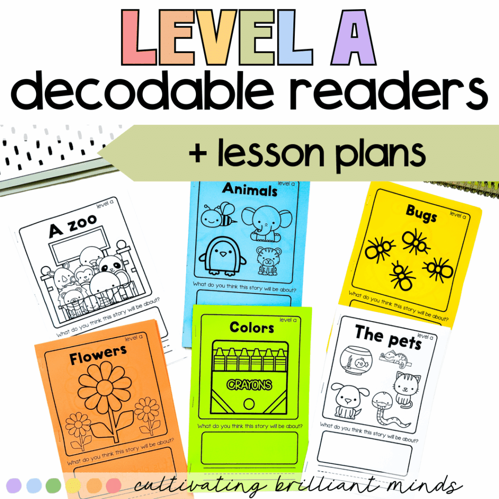 Guided Reading Level A Decodable Readers & Lesson Plans | Small Group ...