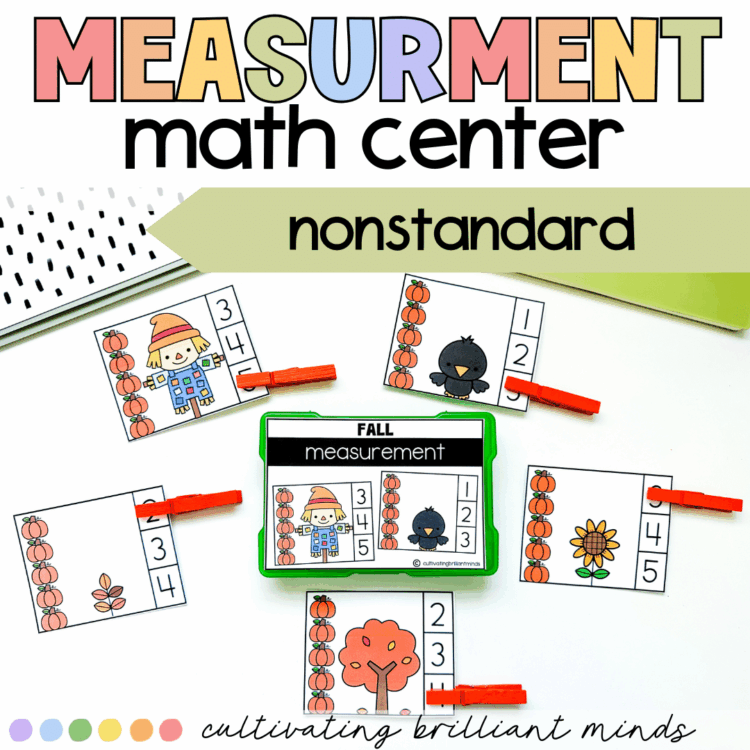 Fall Measurement Math Center | Nonstandard Measurement | Autumn ...