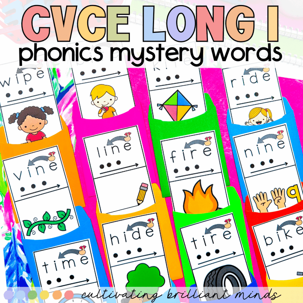 CVCe Long I Mystery Words | Literacy Center | Self-Checking | Science ...