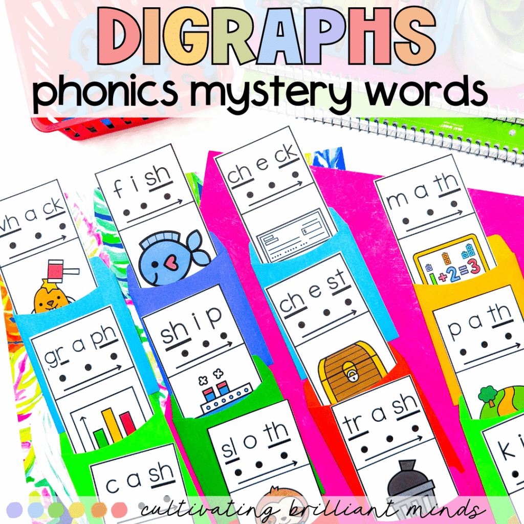 Digraphs Beginning and End Mystery Words | Literacy Center | Self ...