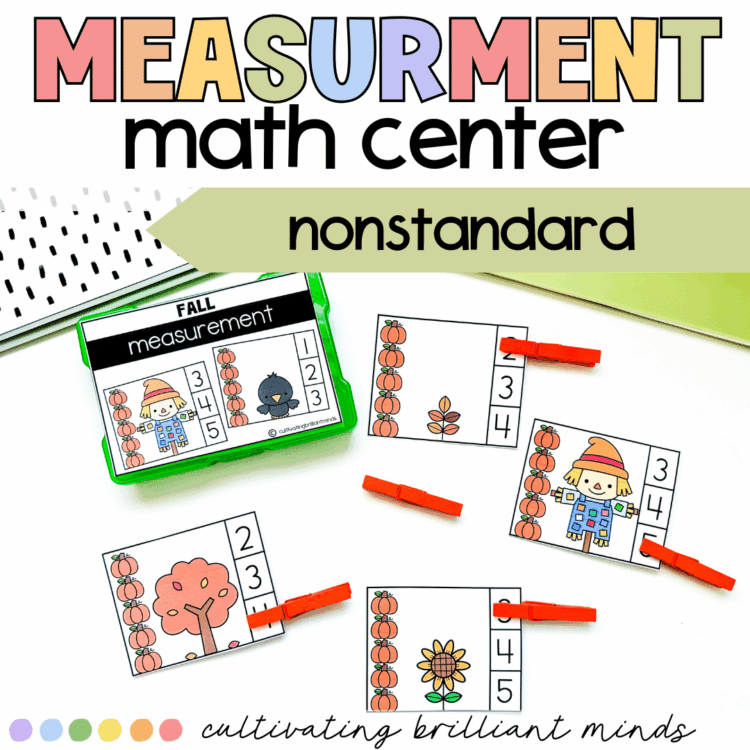 Fall Measurement Math Center | Nonstandard Measurement | Autumn ...