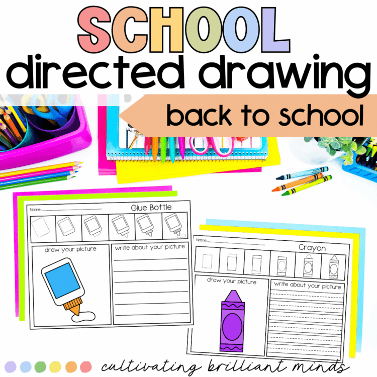 Back to School Directed Drawing & Writing | Directed Drawing Activities ...