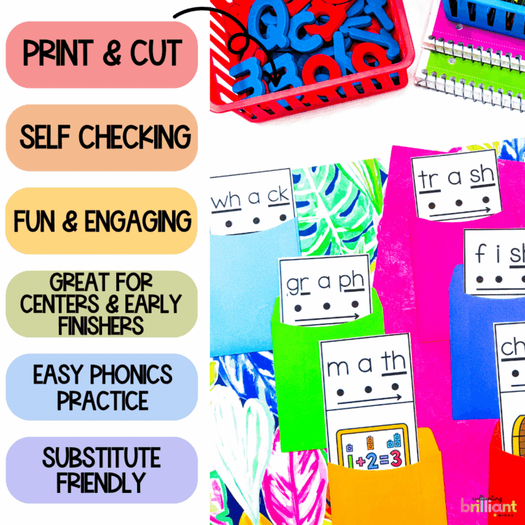 Digraphs Beginning and End Mystery Words | Literacy Center | Self ...