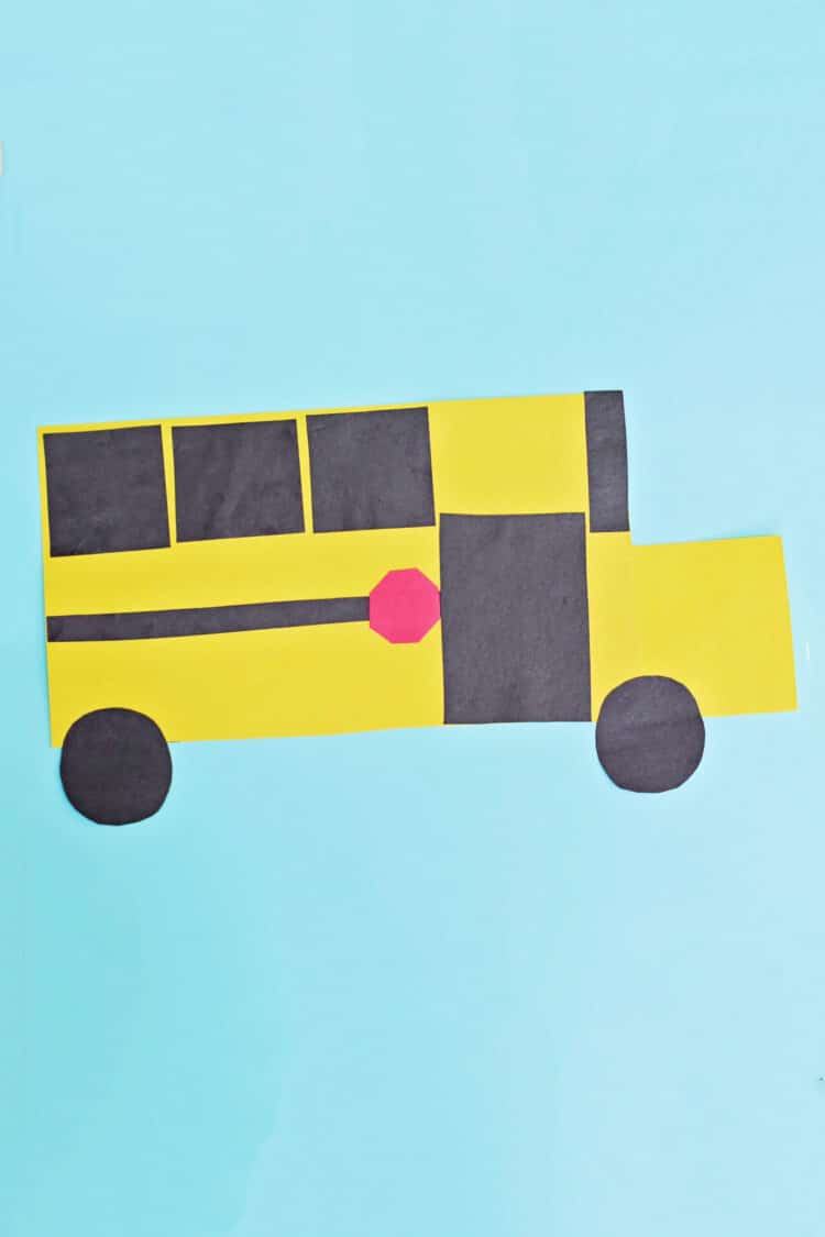 Back To School Basic Shapes School Bus Craft - Cultivating Brilliant Minds
