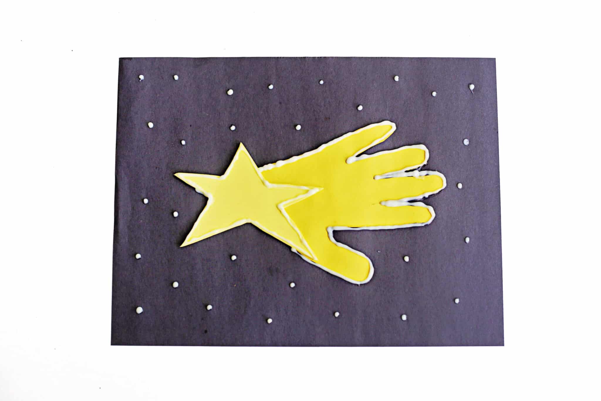 Glow-in-the-Dark Shooting Star Handprint Craft - Cultivating Brilliant ...