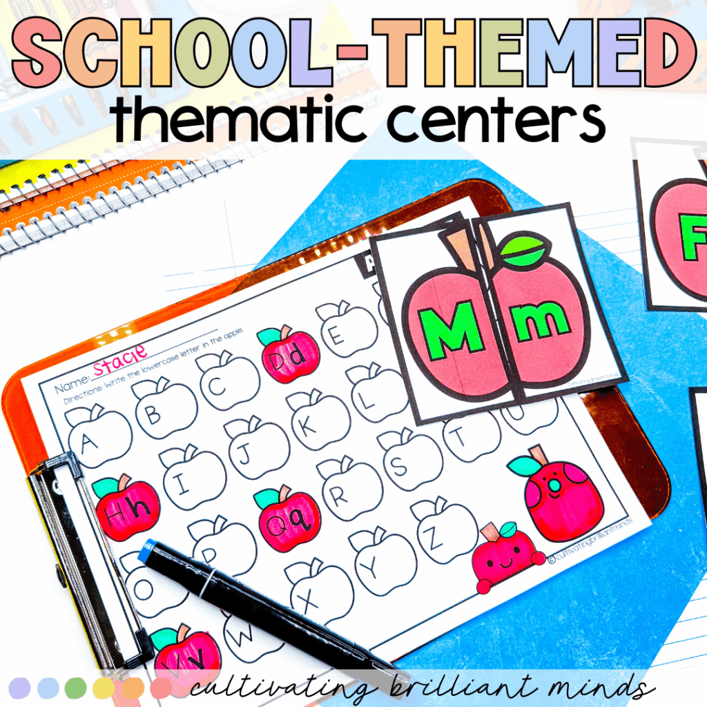 Back to School Literacy & Math Centers | Thematic Centers ...
