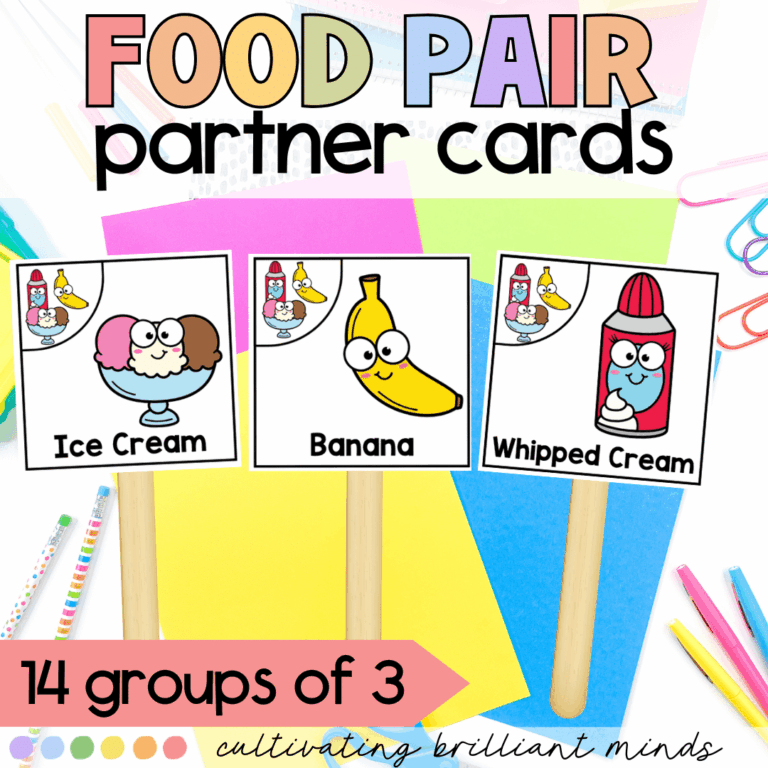 Build Instant Connections with This Food-Themed Partner Pair-Up Cards ...