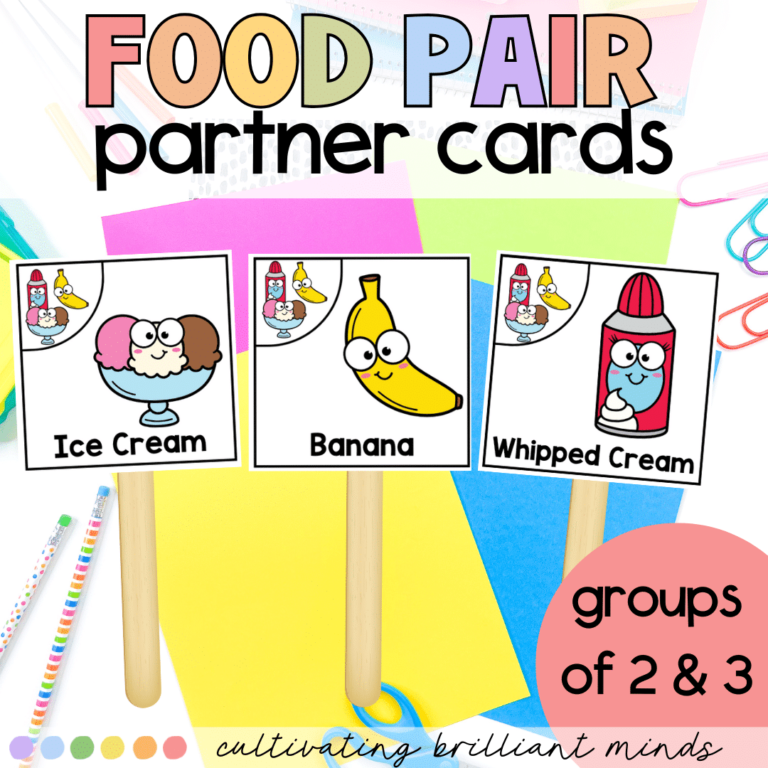 Build Instant Connections with This Food-Themed Partner Pair-Up Cards ...