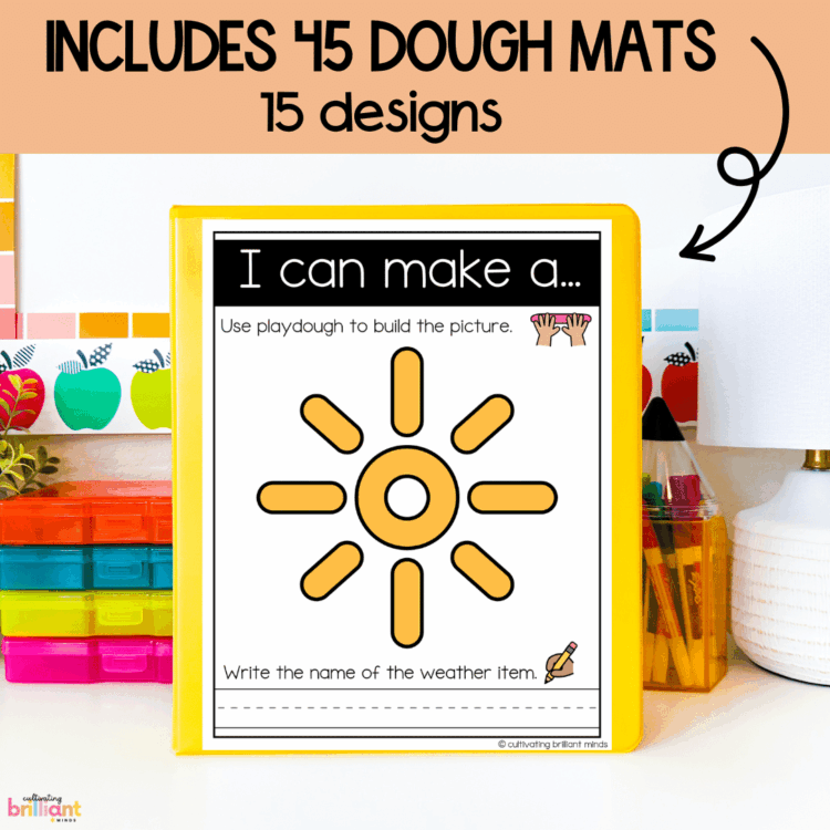 Weather Play Dough Mats Fine Motor Skills Dough Activities & Centers ...