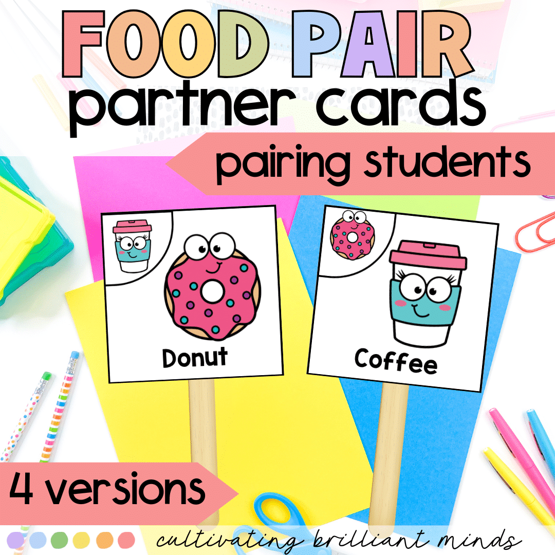 Build Instant Connections with This Food-Themed Partner Pair-Up Cards ...