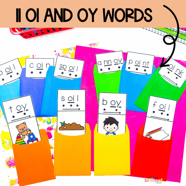 Diphthongs OI OY Mystery Words Literacy Center Self-Checking Science of ...