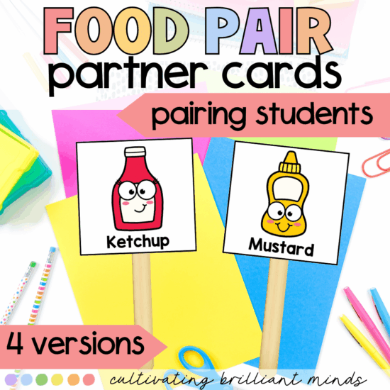 Build Instant Connections with This Food-Themed Partner Pair-Up Cards ...