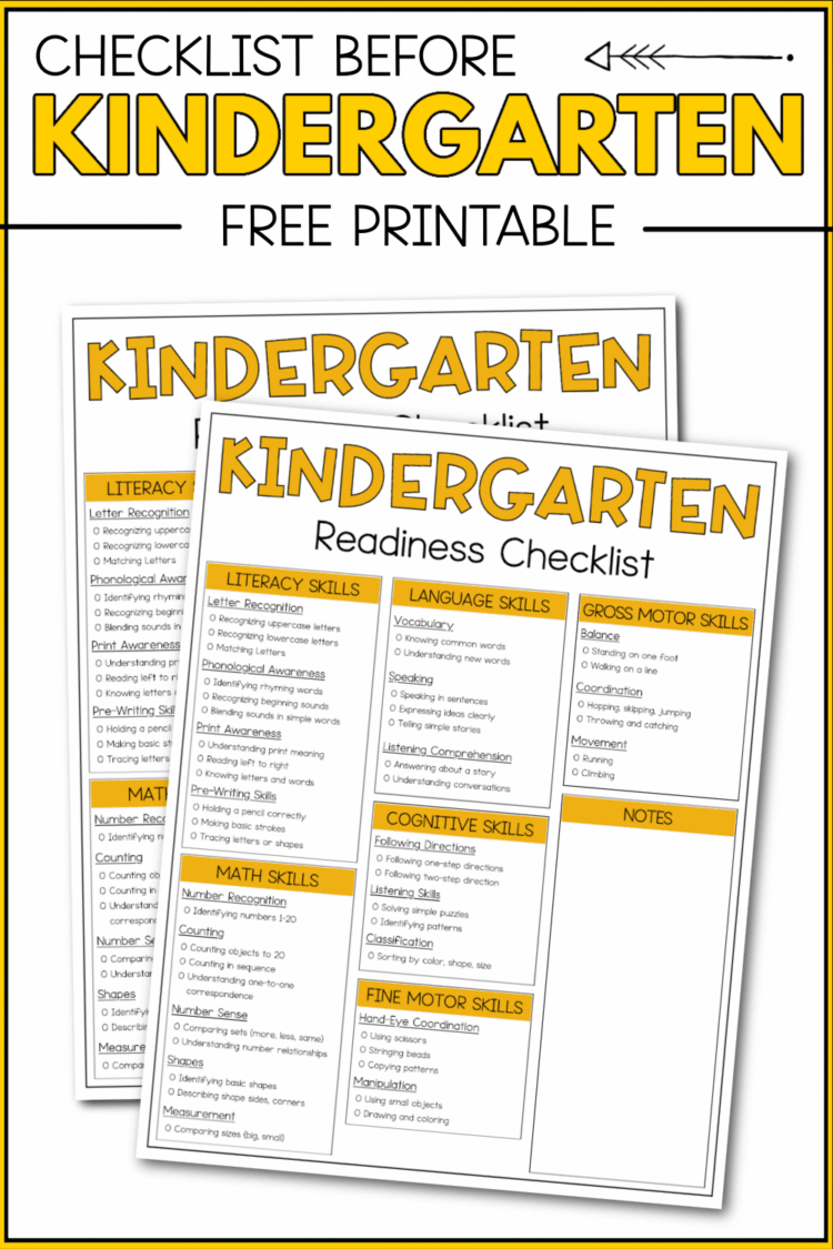 Kindergarten, Here We Come! A Kindergarten Readiness Checklist to Get ...