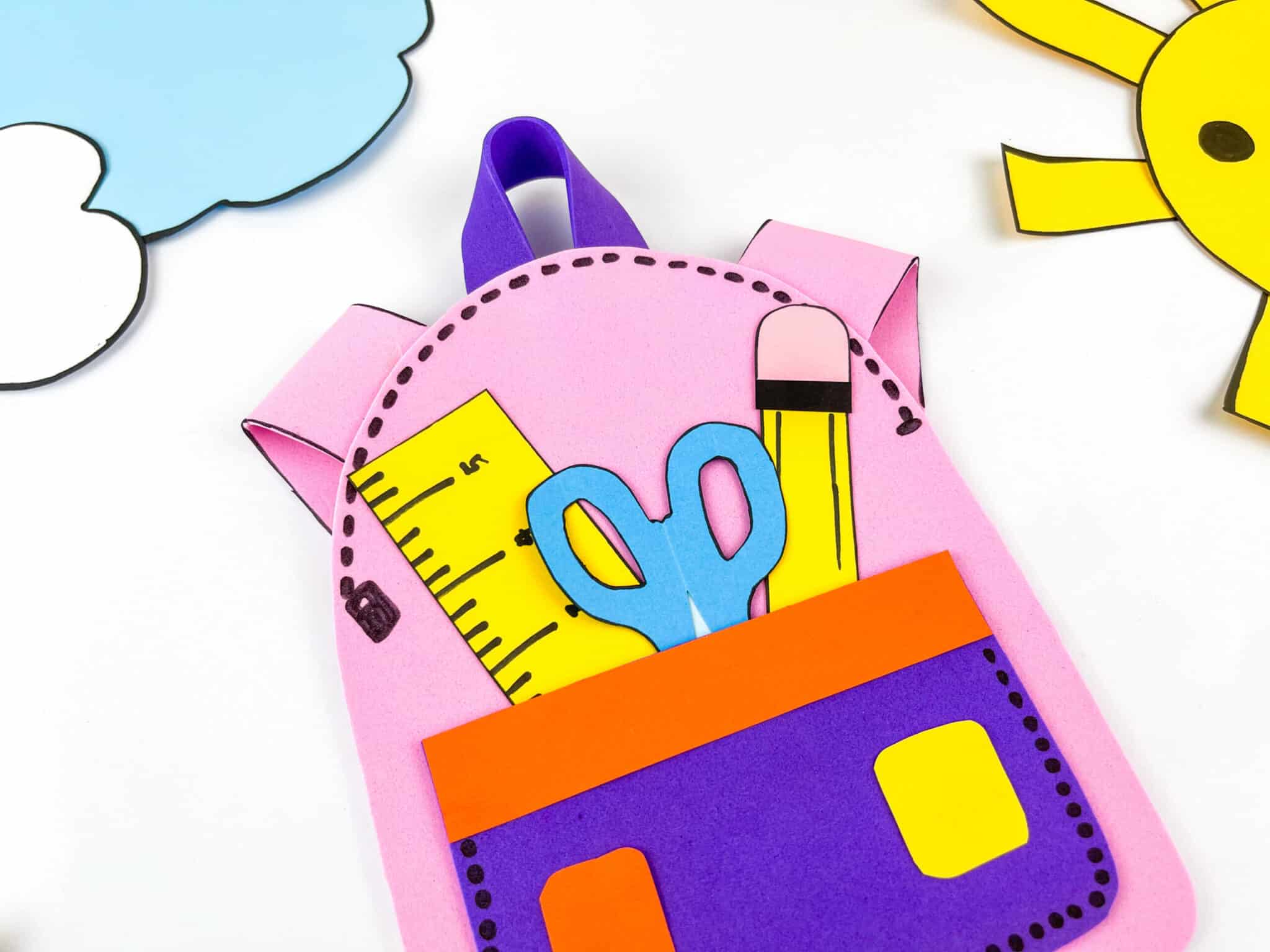 Back to School Backpack Craft for Kids - Cultivating Brilliant Minds