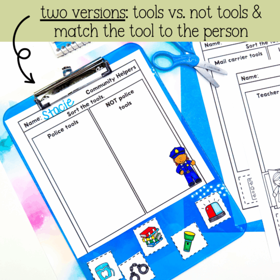 Community Helpers Activities No Prep Cut and Paste Worksheets ...