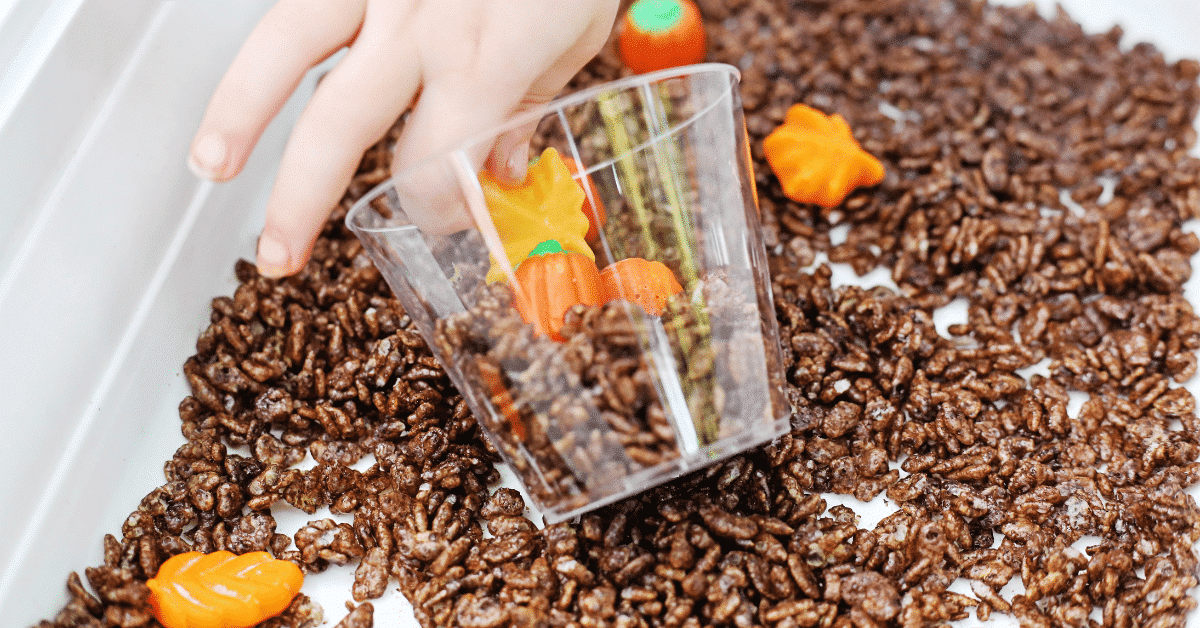 Edible Pumpkin Patch Sensory Bin: Fun Fall Activity for Kids ...