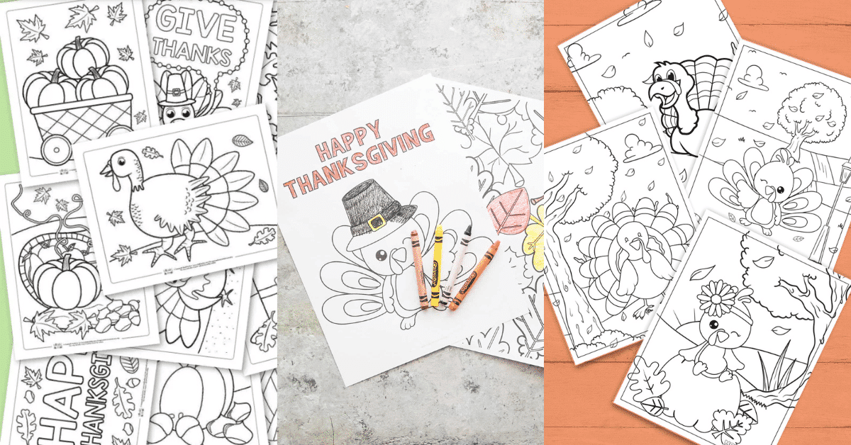 10 Printable Thanksgiving Coloring Pages - Cultivating Brilliant Minds