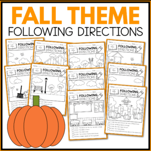 Fall Following Directions Worksheets: Fun, Seasonal Practice for ...