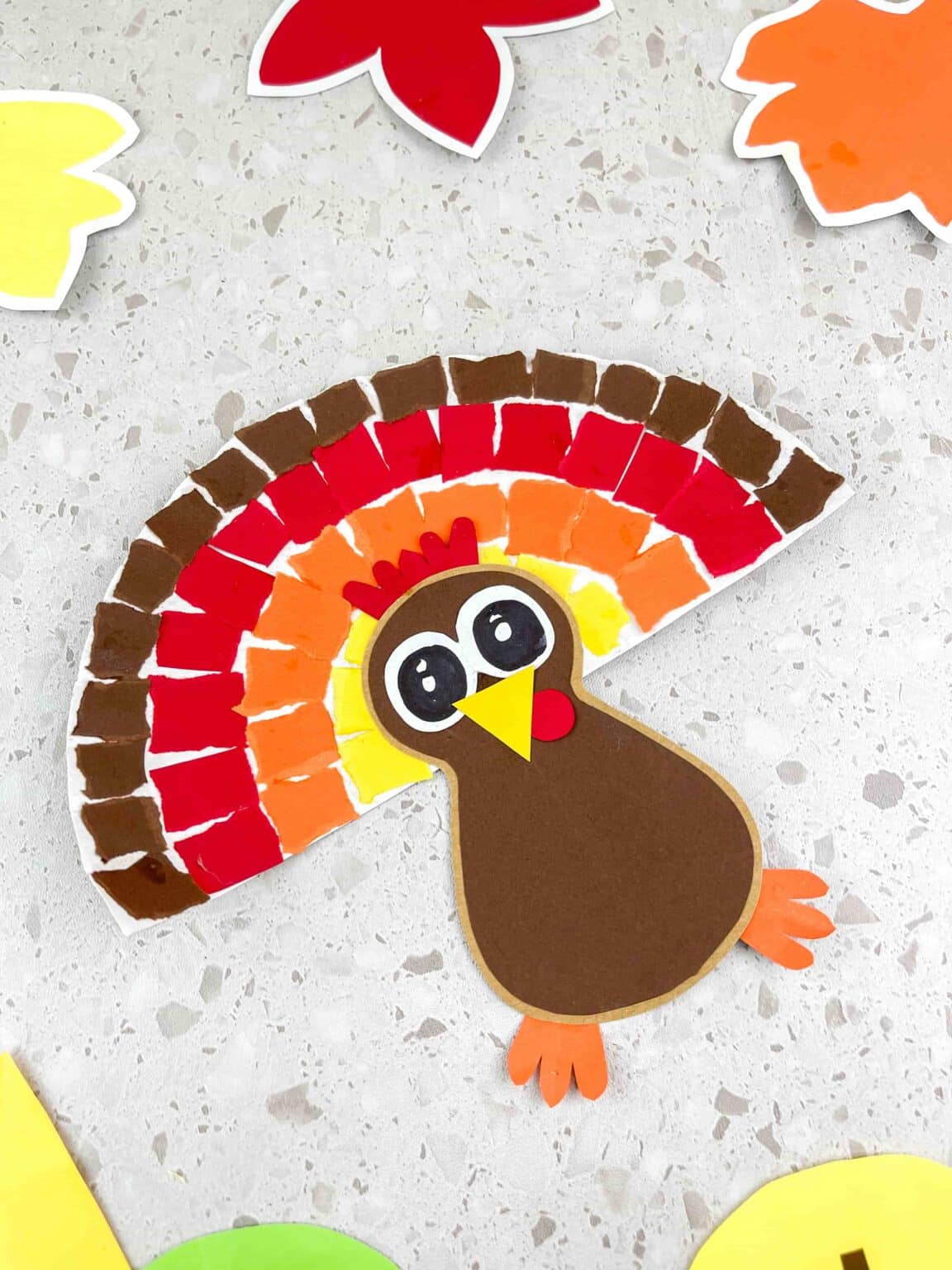 Torn Paper Turkey: A Colorful Thanksgiving Craft for Kids - Cultivating ...