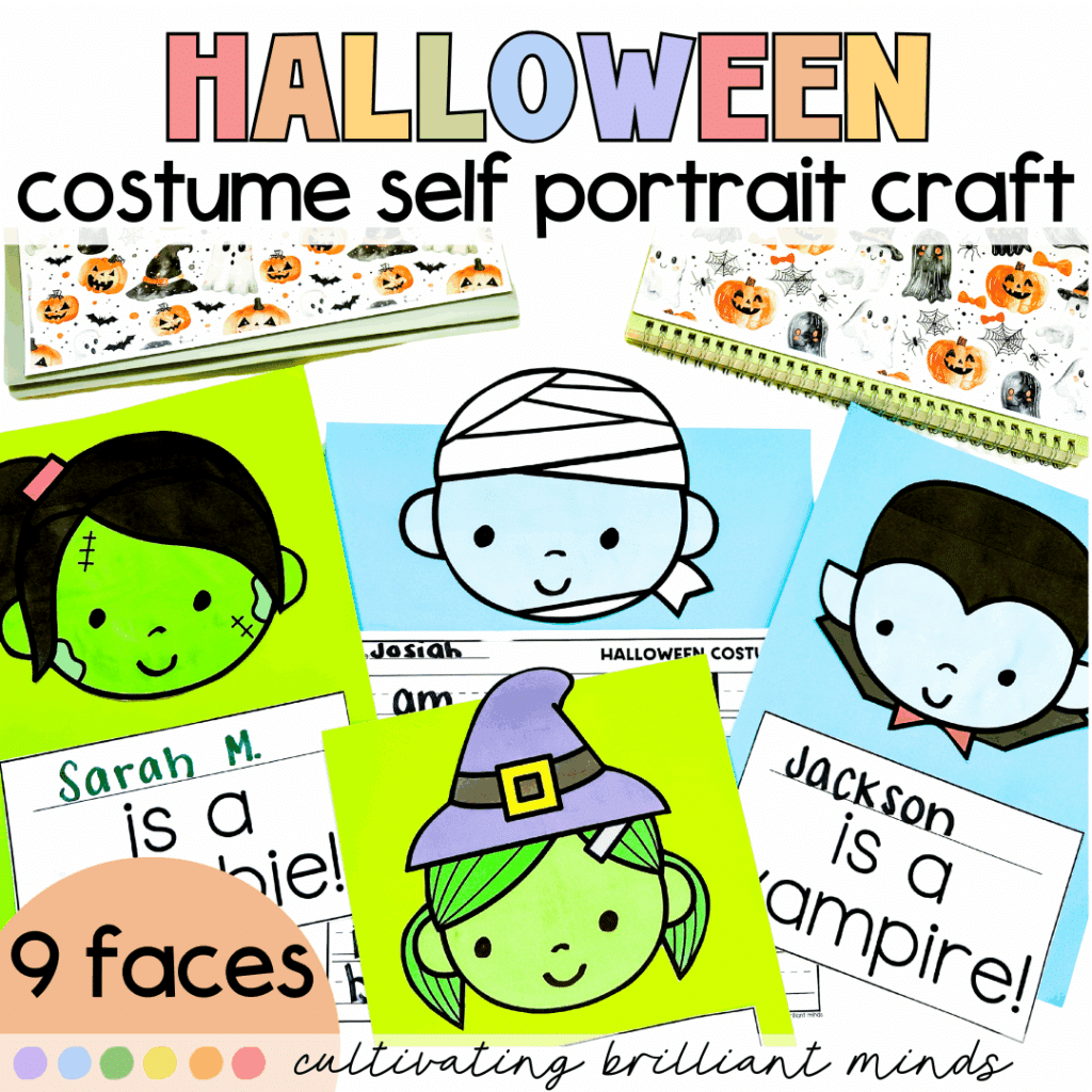Halloween Costume Craft | Self Portrait Coloring Activities | Halloween ...