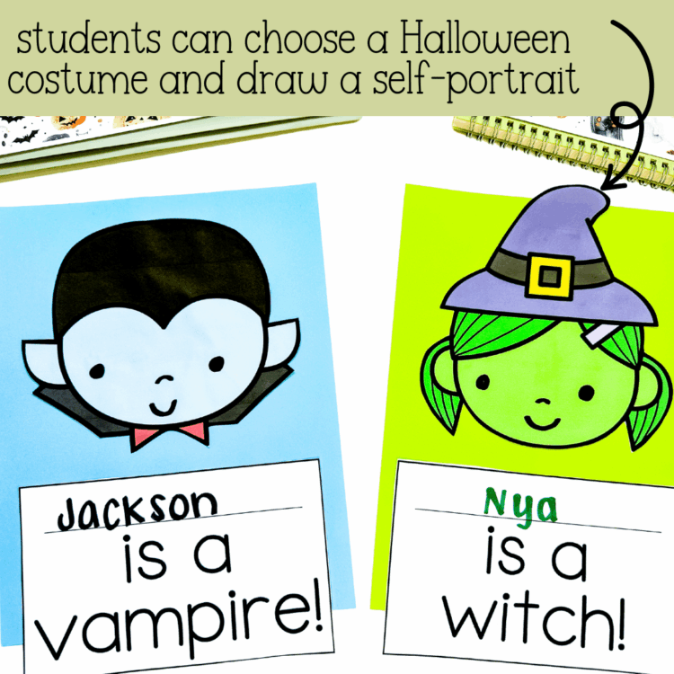 Halloween Costume Craft | Self Portrait Coloring Activities | Halloween ...