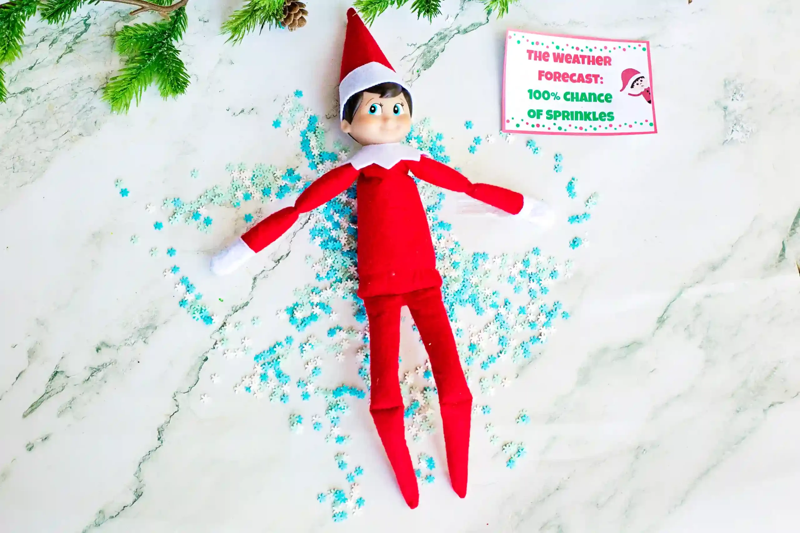 Elf on the Shelf Idea: A Sweet “Snow Angel” Sprinkle Scene ...