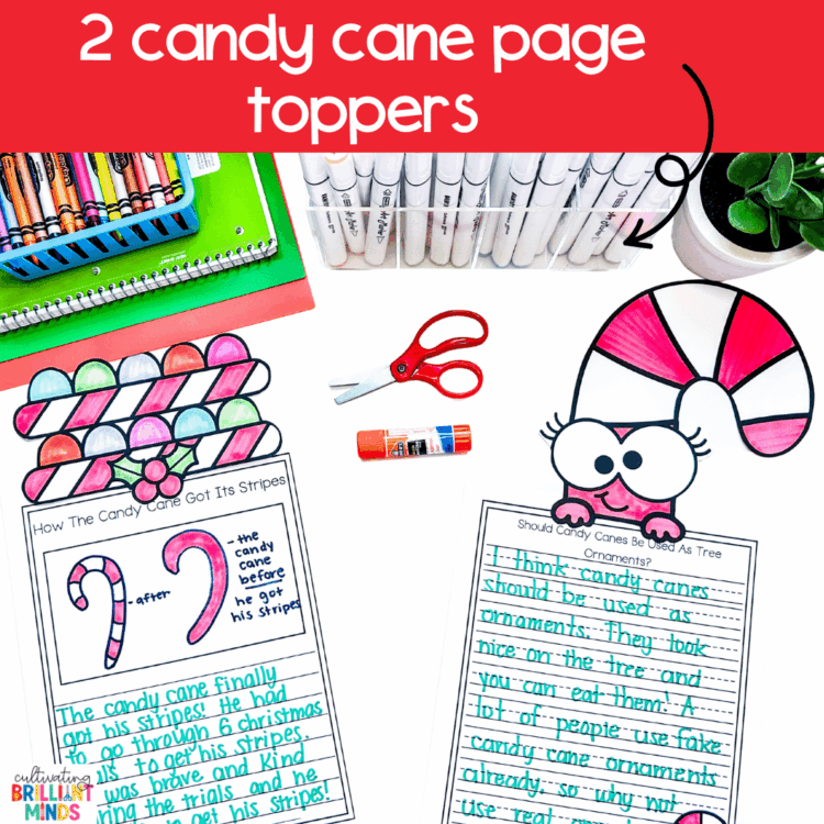 Christmas Candy Cane Writing Craft Theme Day Writing Prompts ...