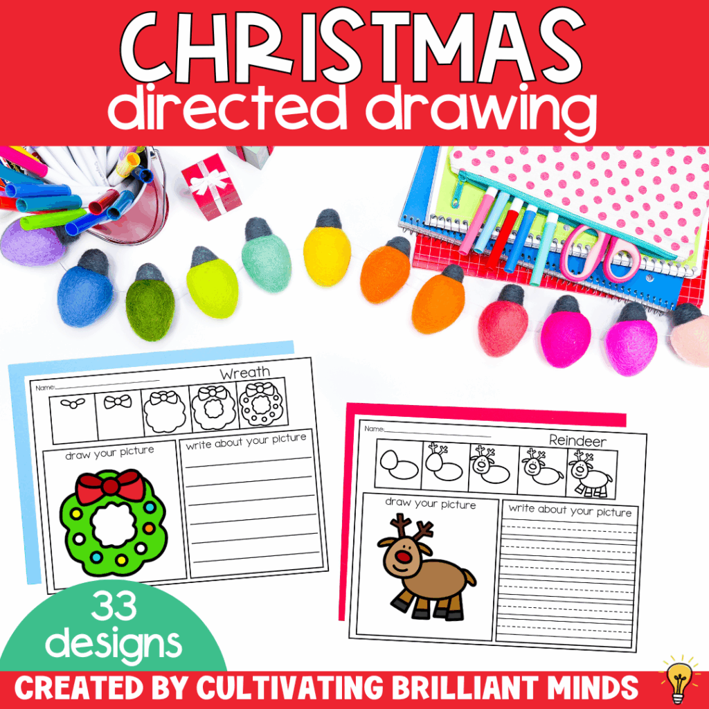 Christmas Directed Drawing Activities & Writing Prompts No Prep Writing ...