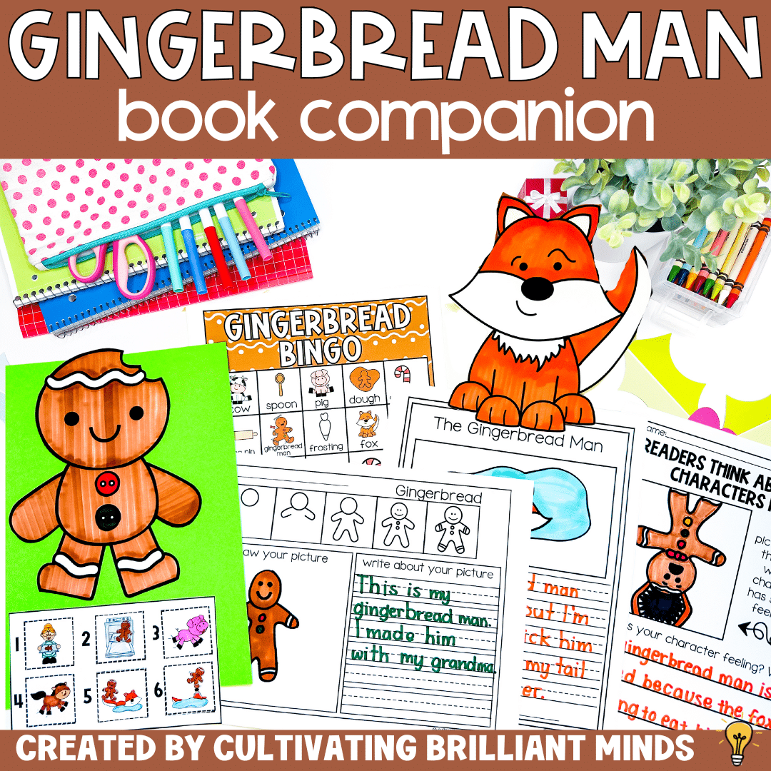 The Gingerbread Man Book Companion December Christmas Activity Crafts ...