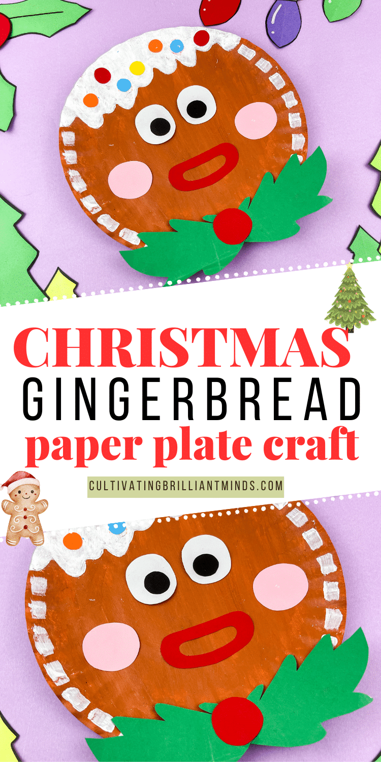 Paper Plate Gingerbread Craft: Christmas Craft for Kids - Cultivating ...