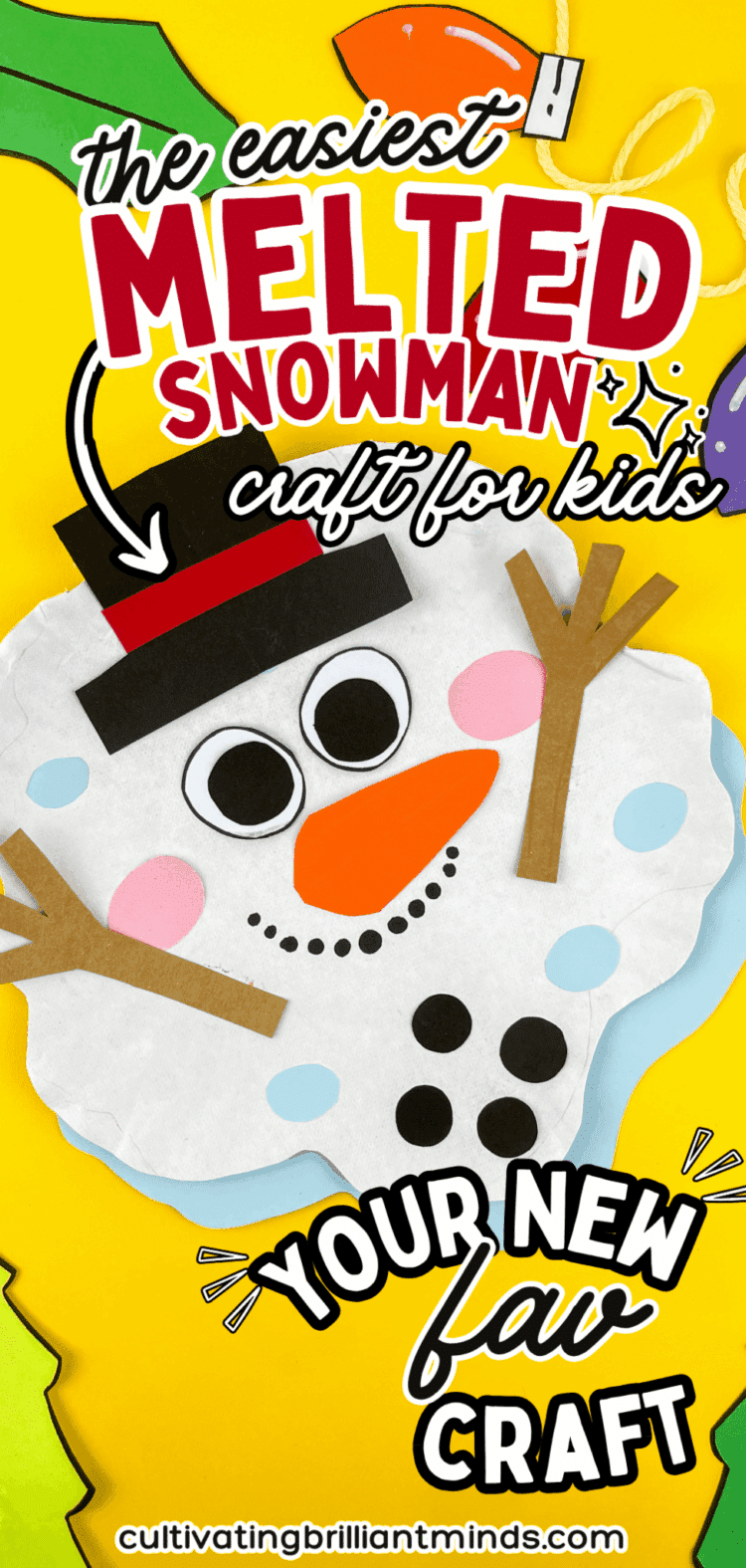 Paper Plate Melted Snowman Craft: A Fun Winter Project for Kids ...