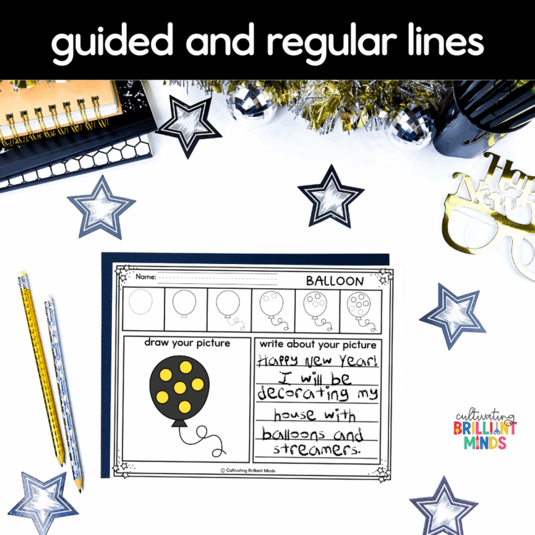 New Year’s Eve Directed Drawing Activities Writing Prompts Writing ...