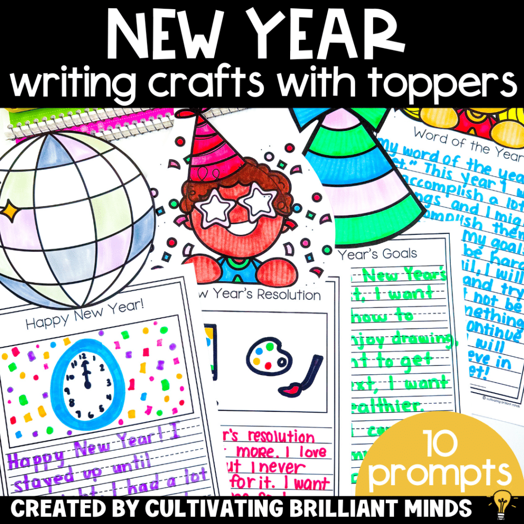 New Year’s Writing Crafts 2026 New Year’s Eve Writing with Topper ...