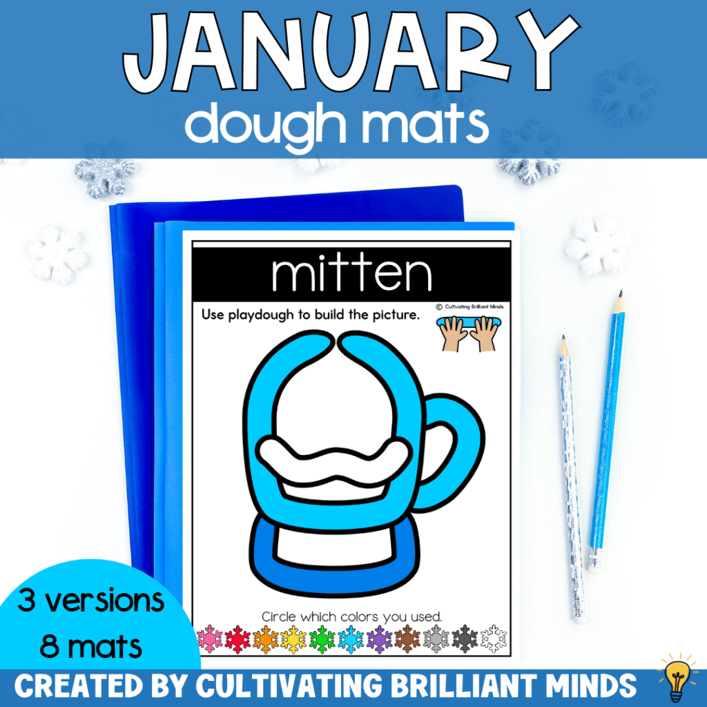 January Dough Mats | Fine Motor Skills Dough Activities Centers ...