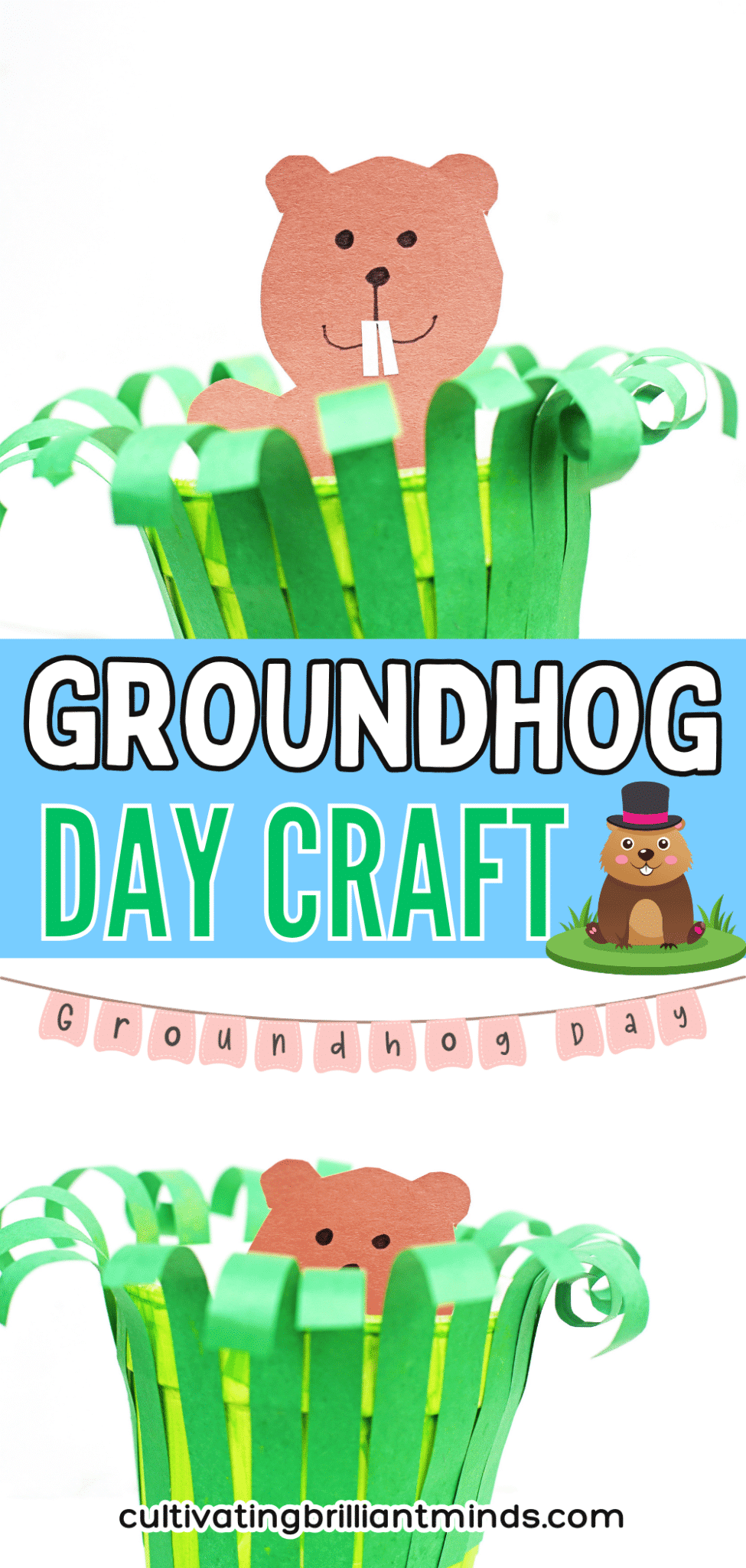 Groundhog in a Cup Craft: A Creative Groundhog Day Craft for Kids ...