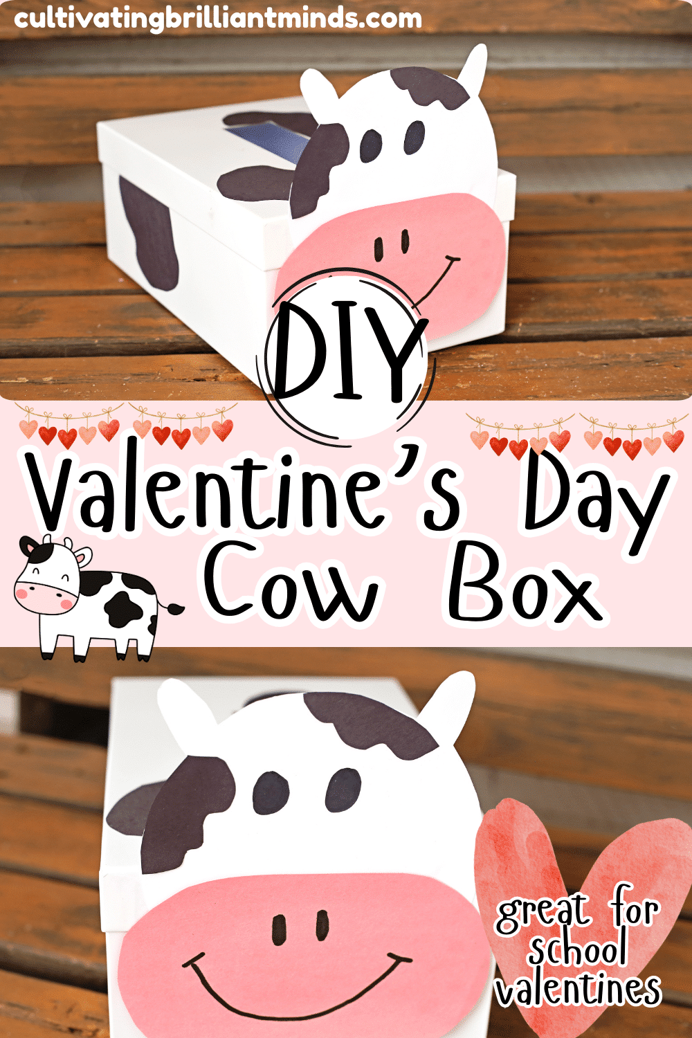 DIY Cow Valentine Box Craft for a Valentine Classroom Exchange ...