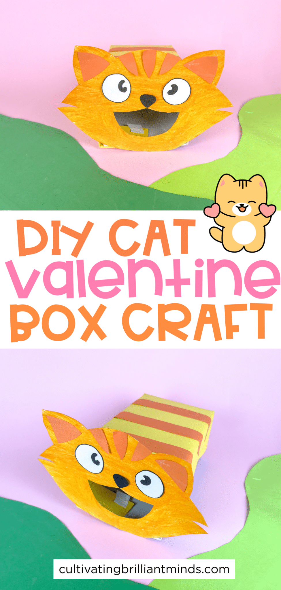 The Best Valentine’s Day Craft For Kids: Cat Valentine Box ...