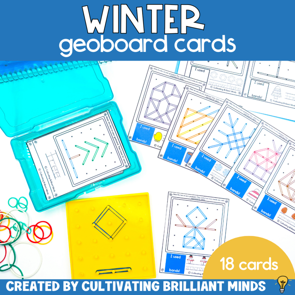 Winter Geoboard Patterns Center Fine Motor Skills January Motor Skills ...