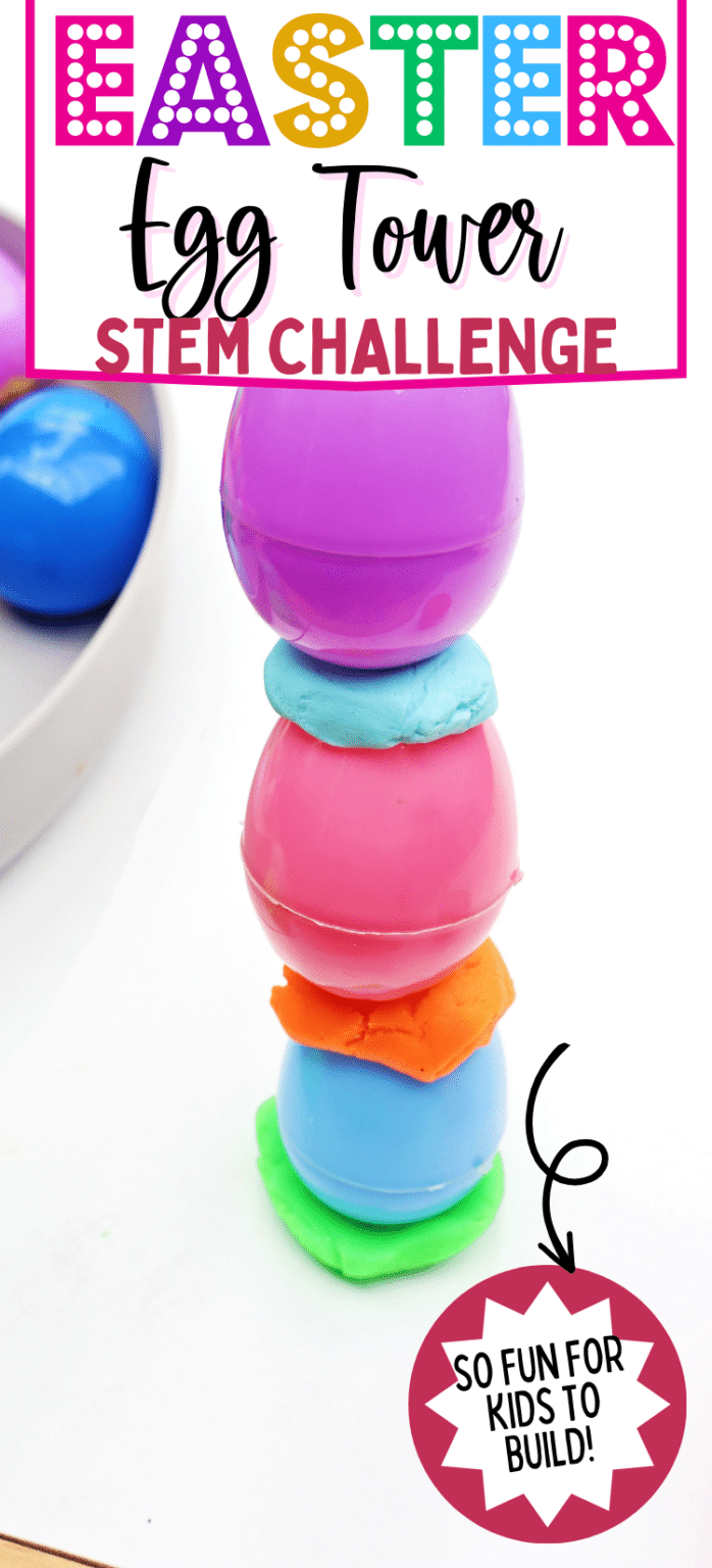 Easter Egg Tower STEM Project: An Easter STEM Challenge with Playdough ...